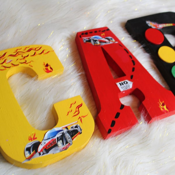 Race Car Theme Custom Letters - Etsy