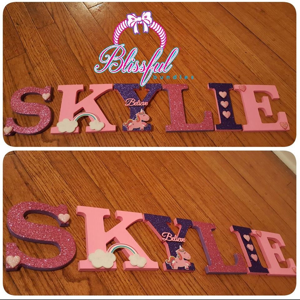 Custom Hand Painted Name Letters Painted Name Letters - Etsy