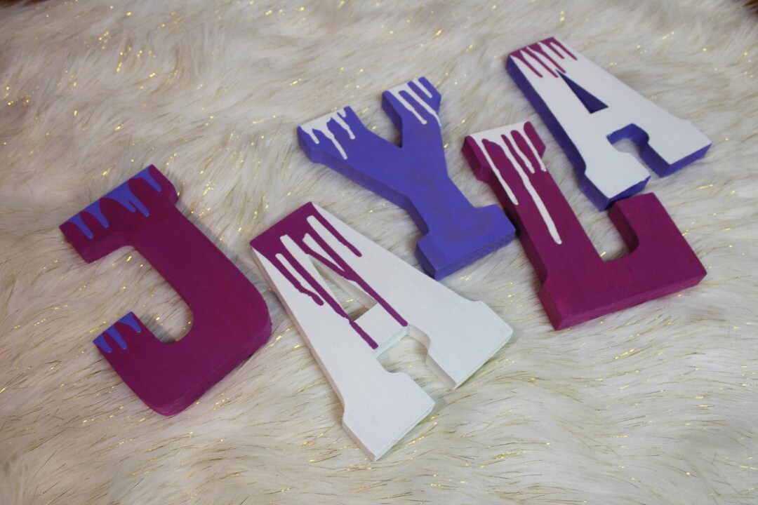 Custom Hand Painted drip Style Nursery Letters Name Letters Nursery ...
