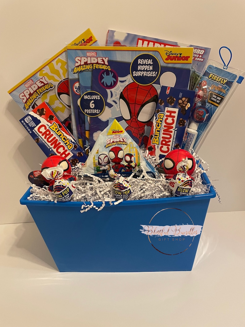 Spider-man Birthday Gift Basket Spiderman Gifts Spiderman Theme Boy ...
