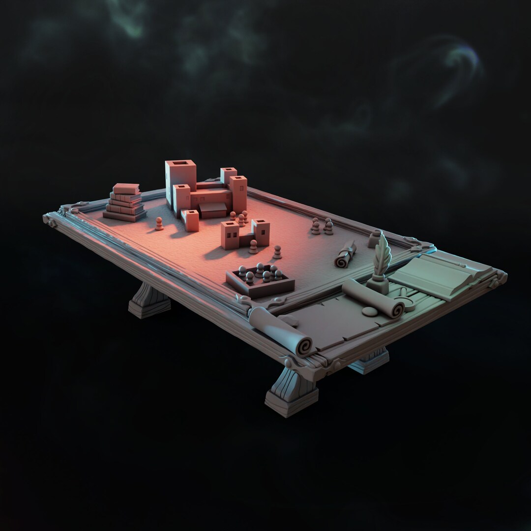 War Council Battle Planning Table | 28mm 32mm Tabletop RPG Scenery - Etsy