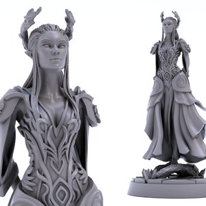The Baroness | Young Female Elf Noble Mini | 32mm & 74mm Model ...
