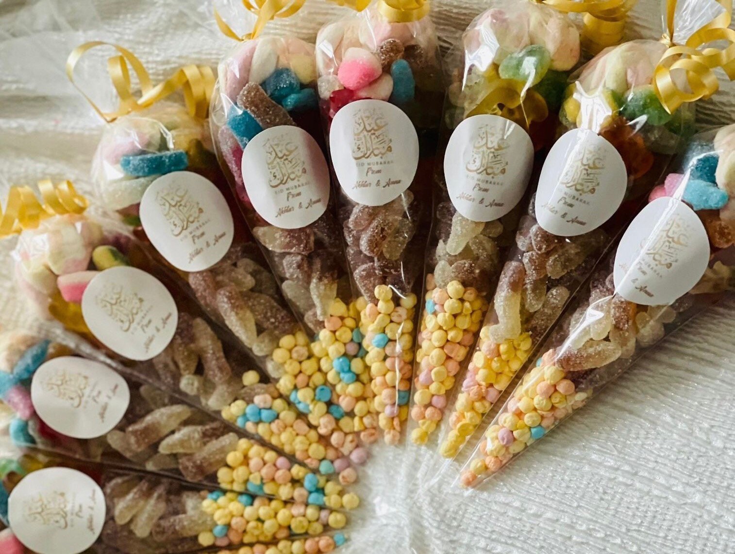 Eid Mubarak Sweet Cones Halal Sweets Jellies Millions Sweet Cones for ...