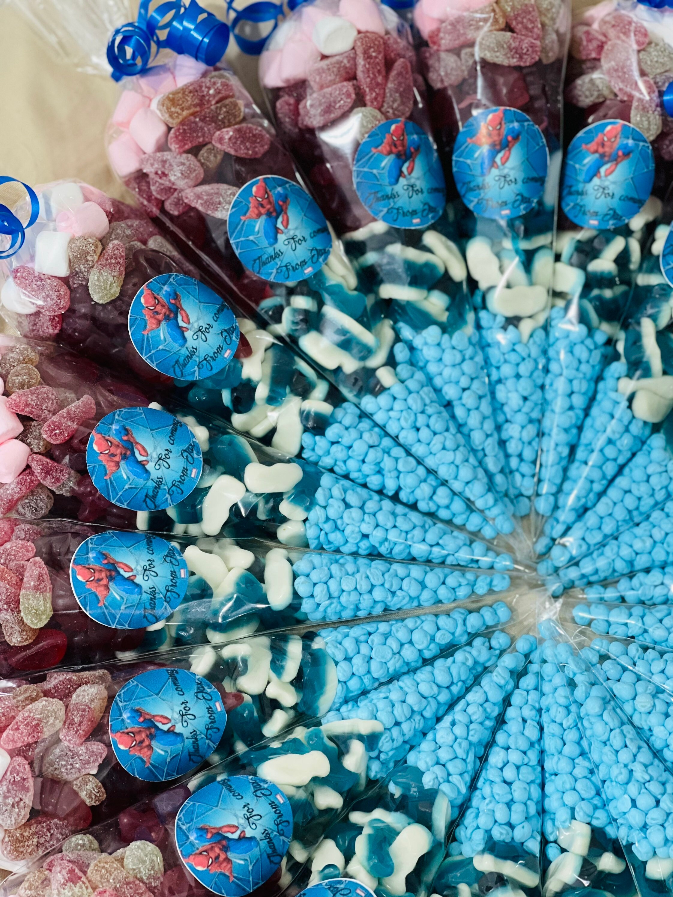 Spiderman Themed Sweet Cones / Halal Sweets / Jellies Millions - Etsy