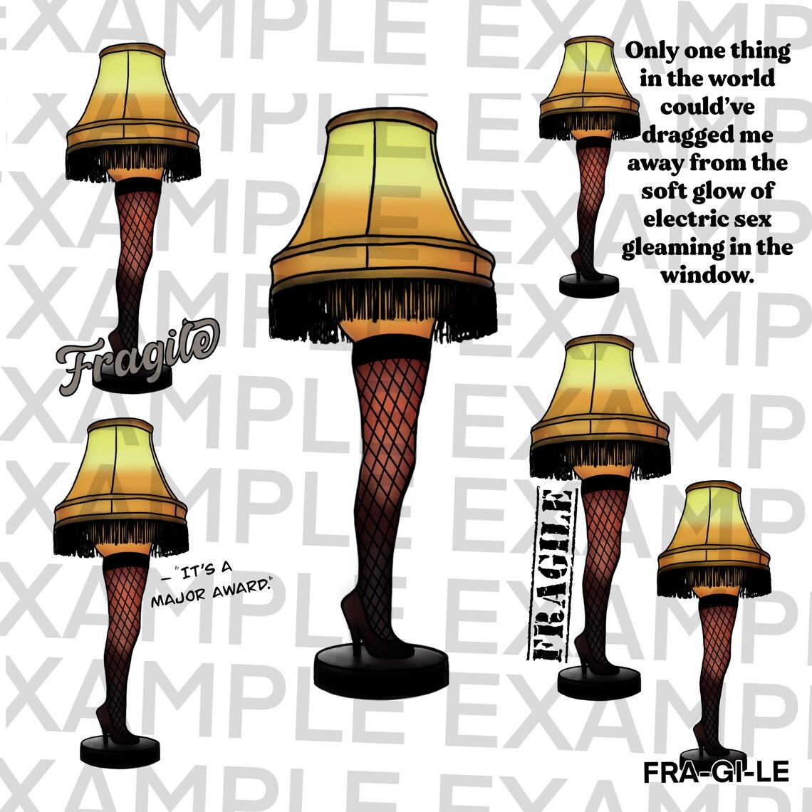 PNG Digital Download of the Leg Lamp From A Christmas Story. 8x10 - Etsy