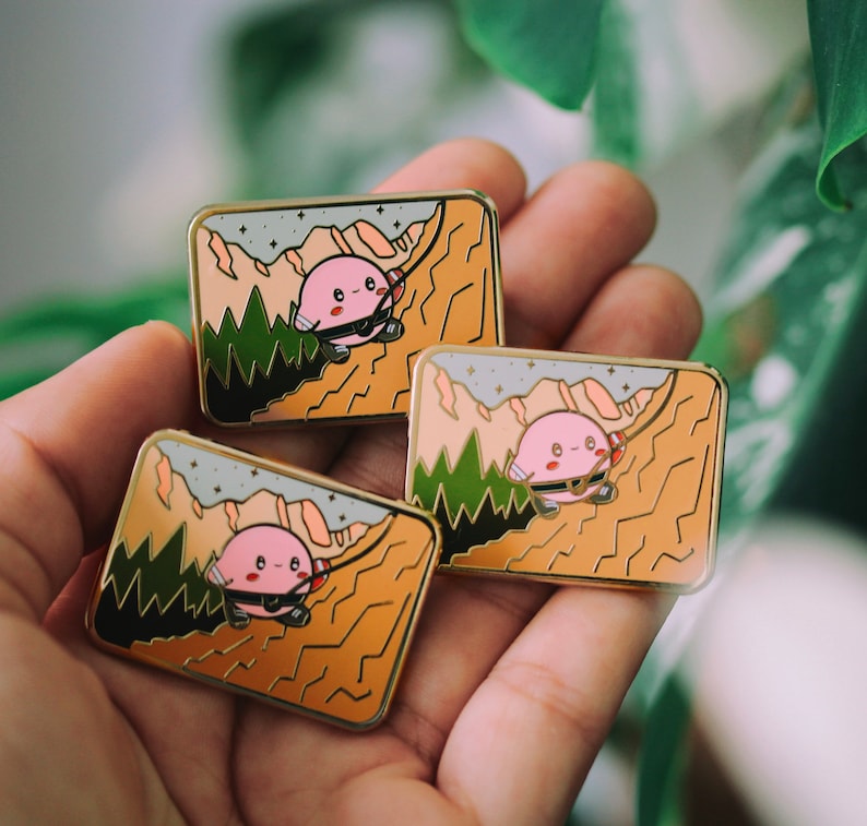 Climber Kirby Enamel Pin - Etsy