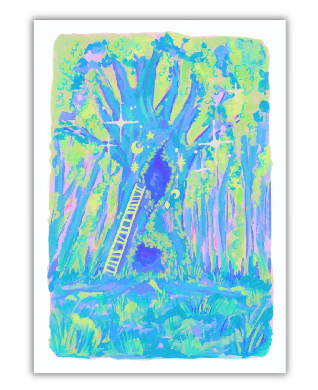 Cotton Candy Treehouse Print - Etsy