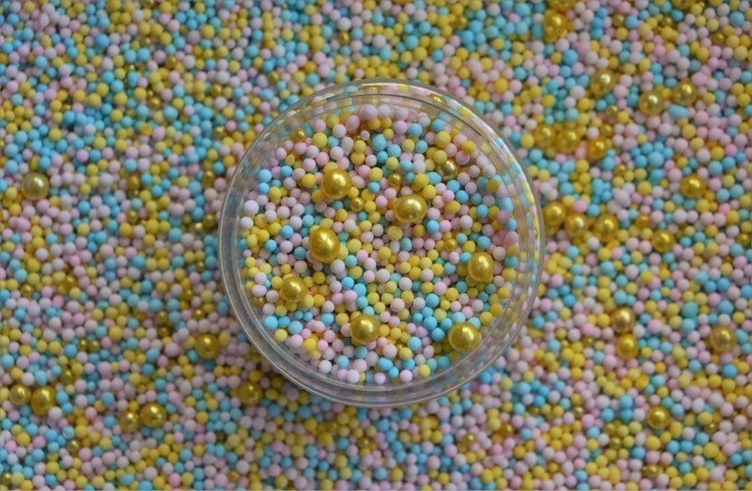 Little One Deluxe Edible Cachous Sugar Pearl Nonpareil Sprinkles Pastel ...