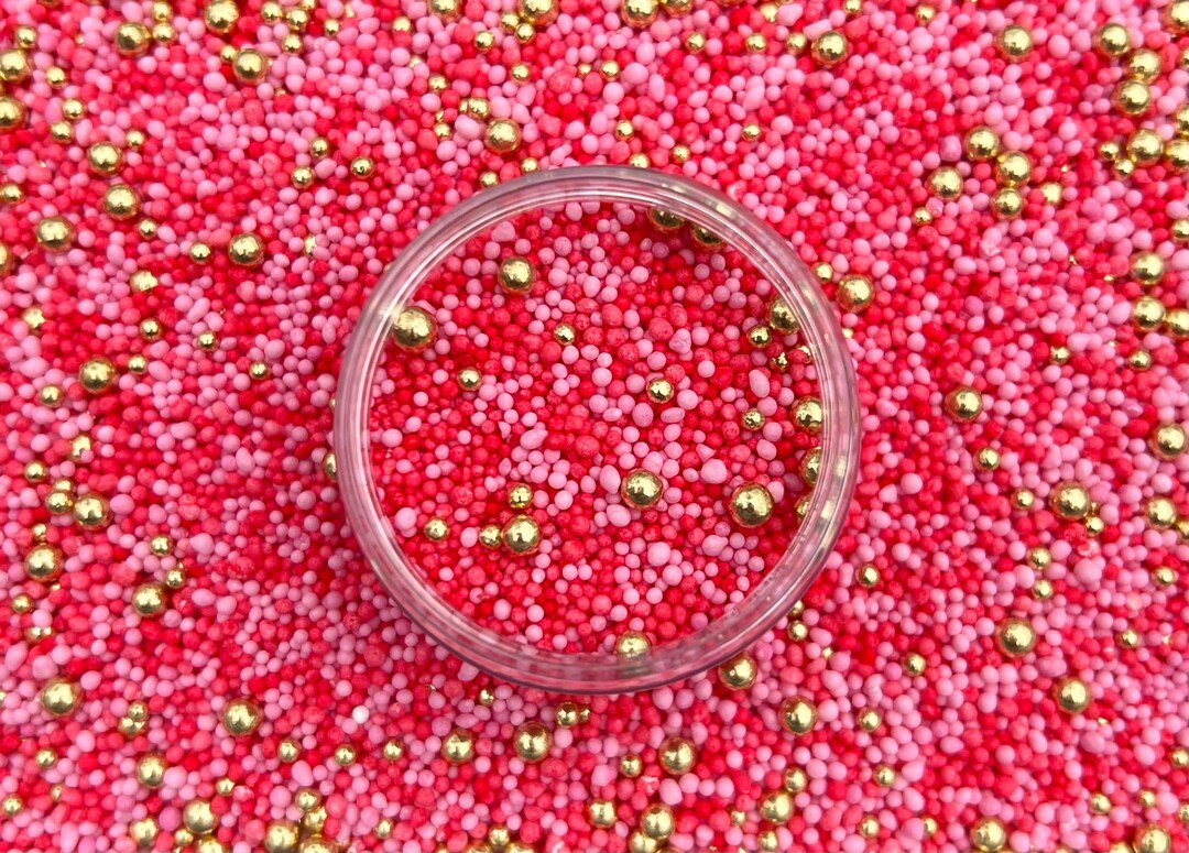 Mojo Valentine’s Day Sprinkles Edible Nonpareil 100s and 1000s Cachous ...