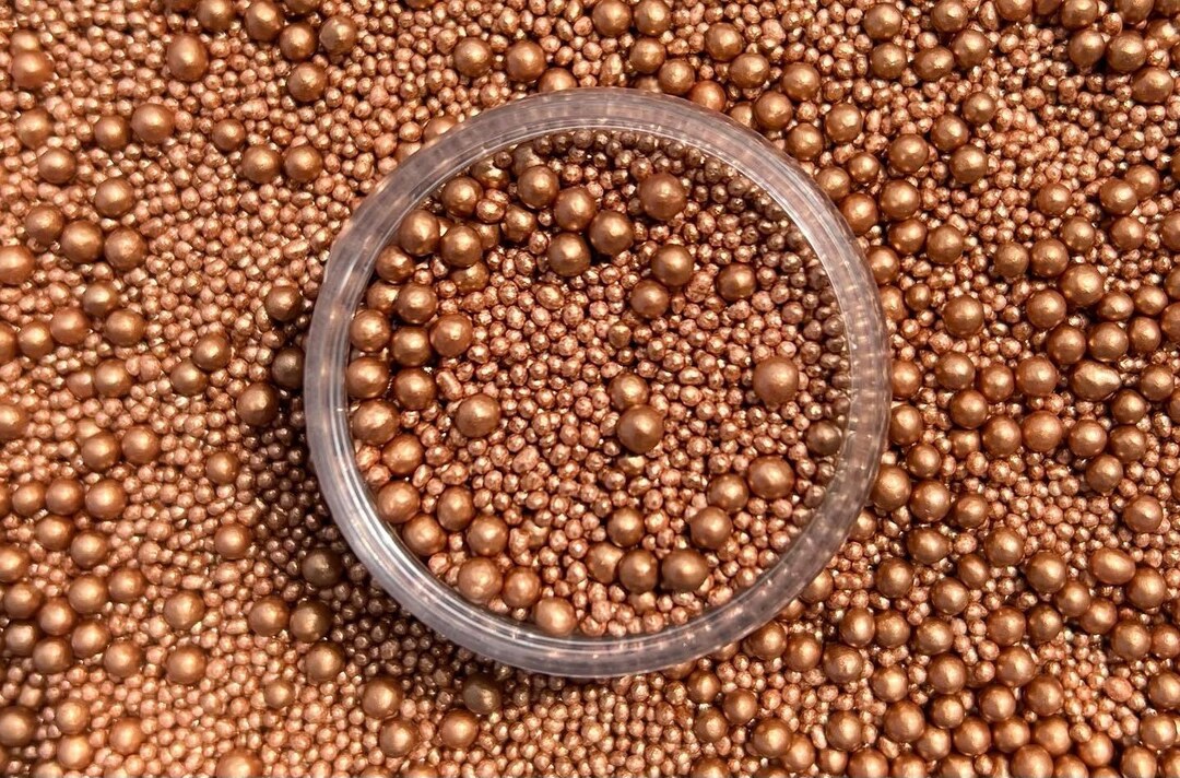 Honey Bronze Brown Shimmery Tan Edible Cachous Sprinkles 100s and 1000s ...