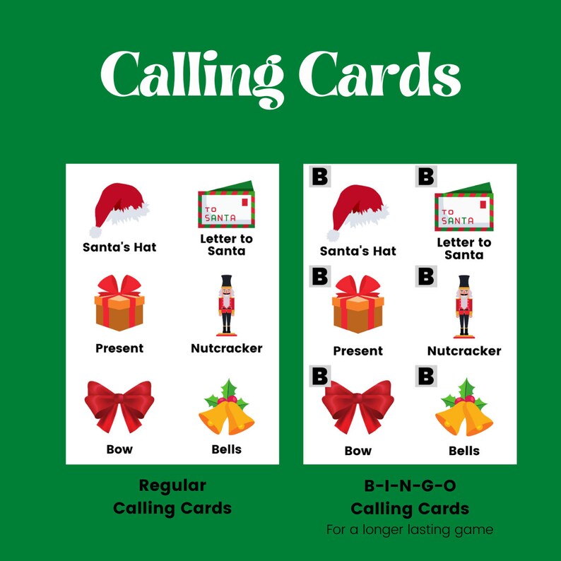 Christmas Bingo Printable | Children Christmas Party Game | 500 Unique ...