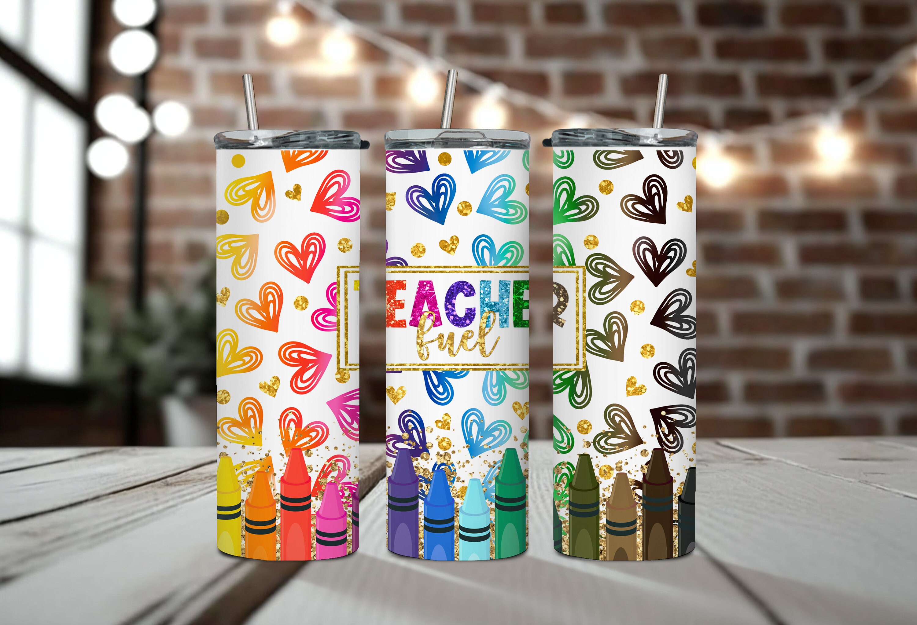 Crayon Teacher Fuel Tumbler, Colorful, Crayons, Teacher Gift, Teacher ...