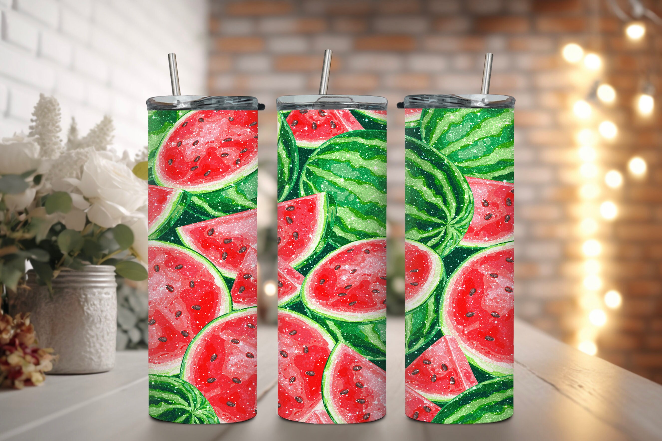 Watermelon Tumbler, Summer, Cute Cup, Watermelons, Colorful, Pretty ...
