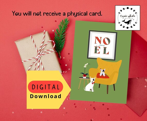 DIGITAL PRINTABLE Christmas Joyeux Noel Holiday Card Mid | Etsy