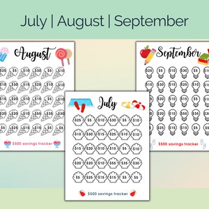Printable Monthly Savings Challenge Tracker & Envelope Stickers, Mini ...