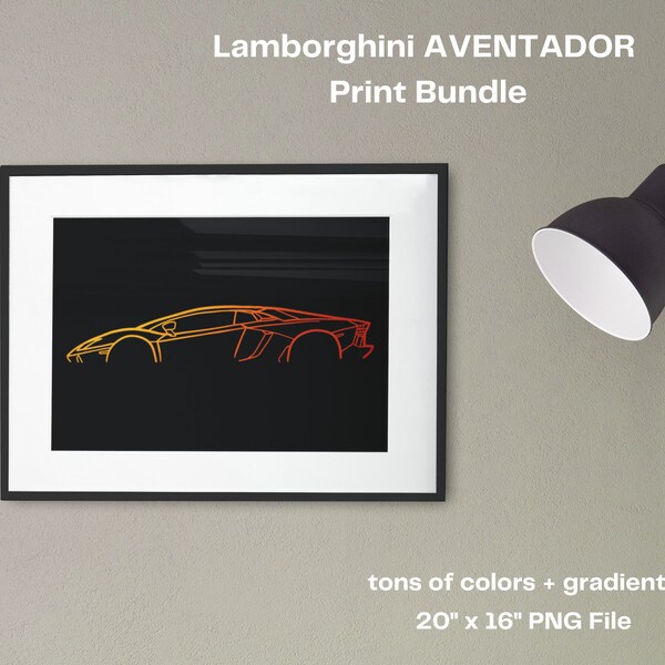Lamborghini Silhouette - Etsy