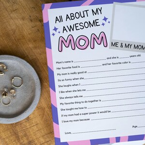 All About Mom and All About Dad Bundle, Printable Fill in Template for ...