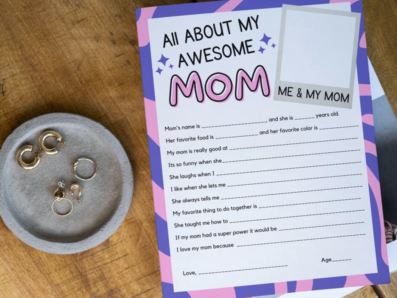 All About Mom and All About Dad Bundle Printable Fill in - Etsy