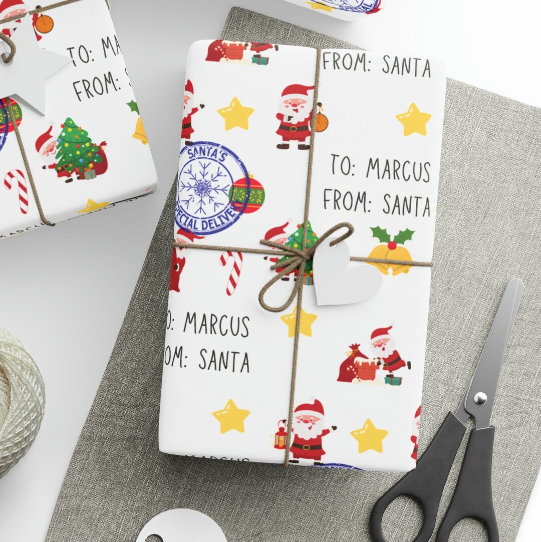 Santa's Special Delivery: Personalized Name Christmas Wrapping Paper ...