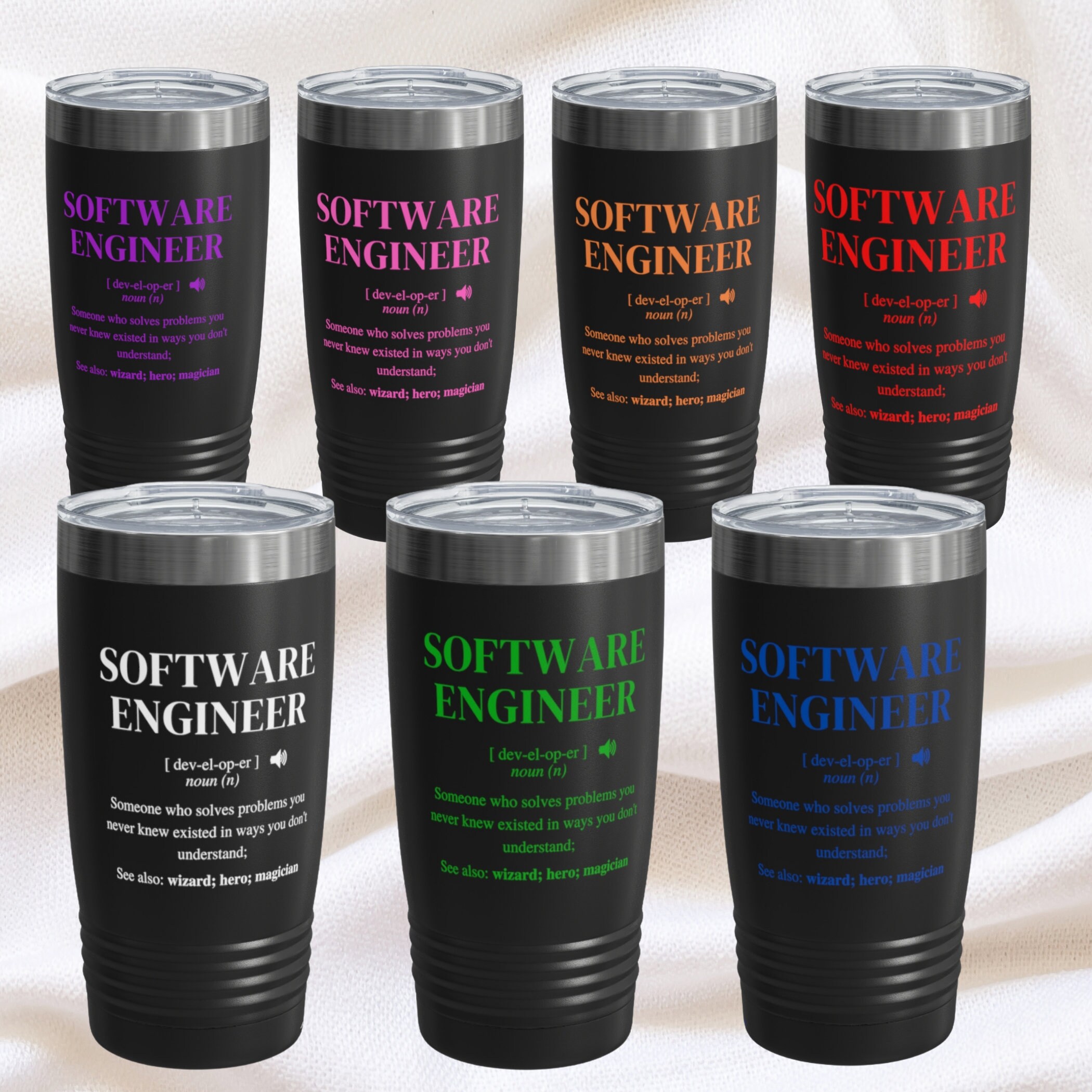 Software Engineer Metal Travel Tumbler Developer Student - Etsy