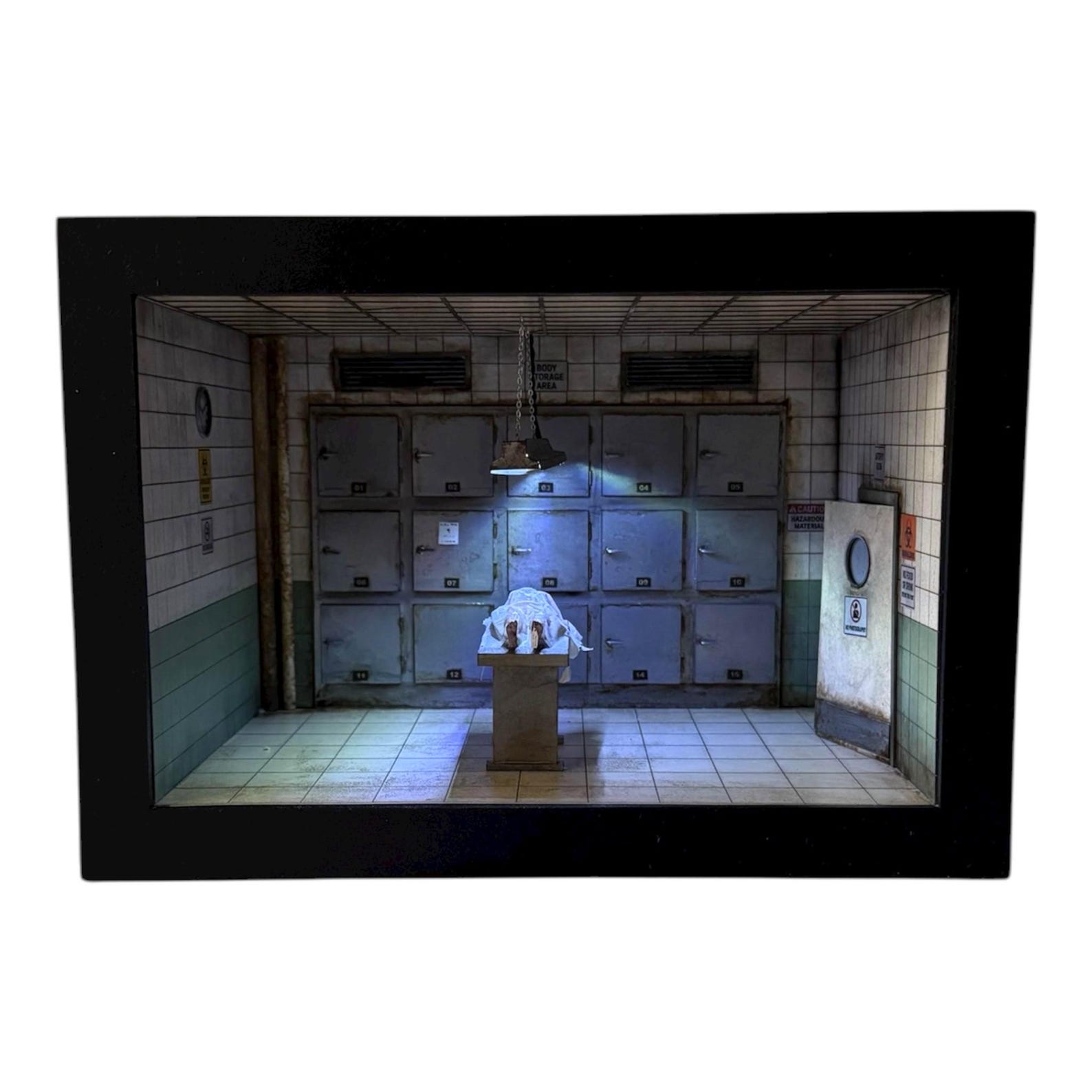 Handmade Horror Morgue Diorama With LED Light - Creepy Collectible Art ...