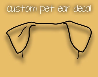 Car Custom Dog Ear Window Decal - Etsy