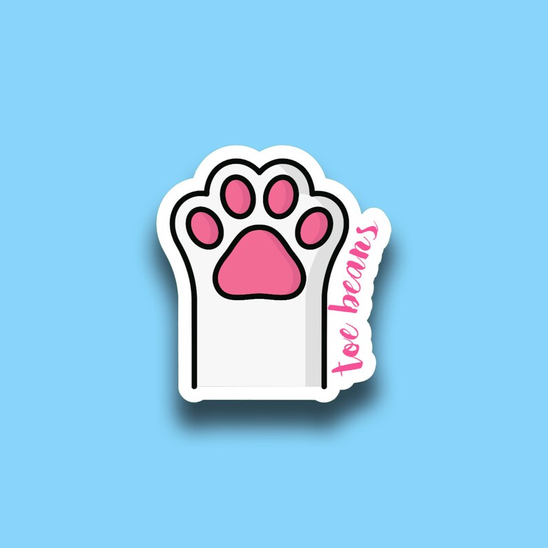 Cute Toe Beans Sticker - Etsy