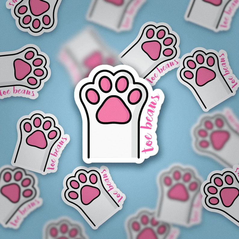 Cute Toe Beans Sticker - Etsy