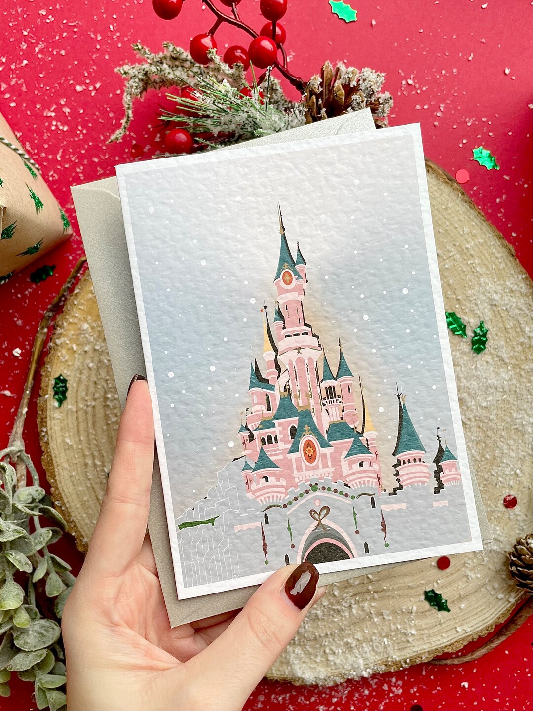 Princess Castle in the Snow Greetings Card X1 - Etsy