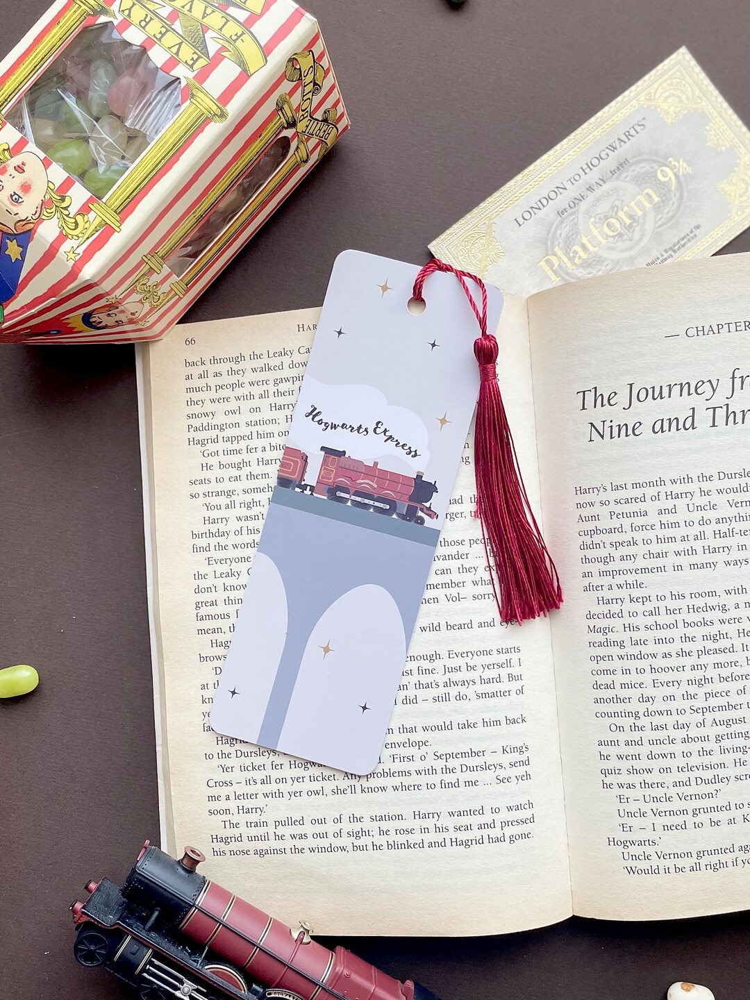 The Train on the Bridge, Inspired Bookmark - Etsy