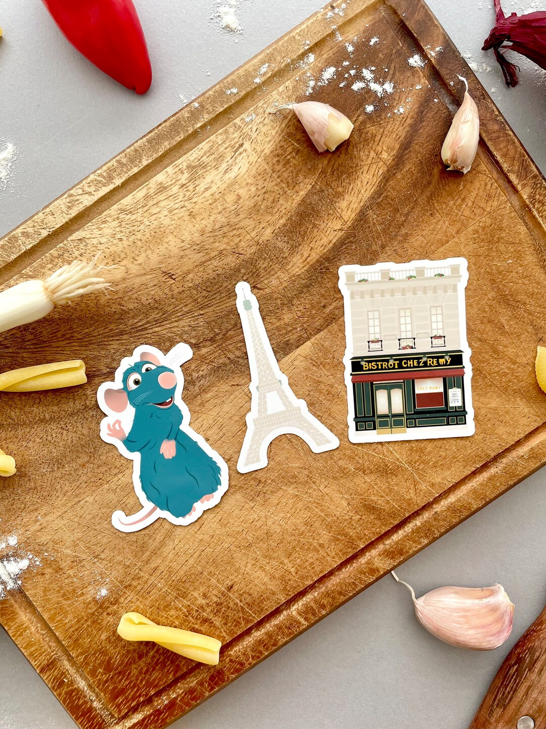 Remy Rat & Paris Inspired Stickers (3 Stickers Pack) - Etsy