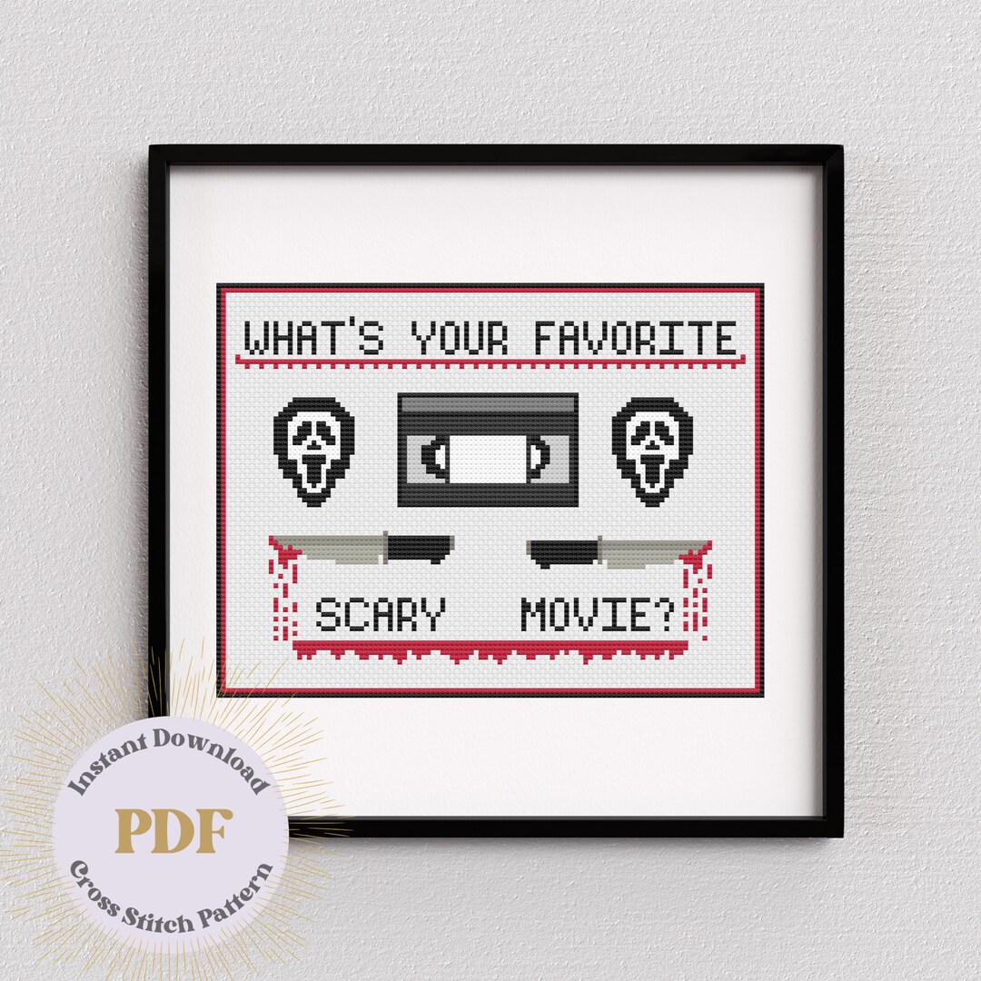 Scream Horror Movie Modern DIY Cross Stitch Pattern - Etsy