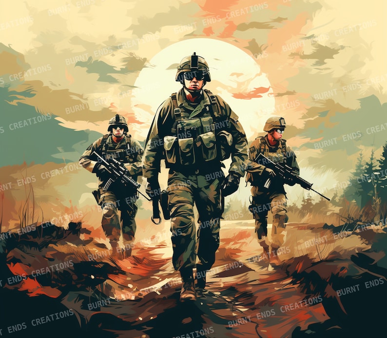 Military Tumbler Wrap Design 20 Oz Skinny Soldier, Patriotic ...