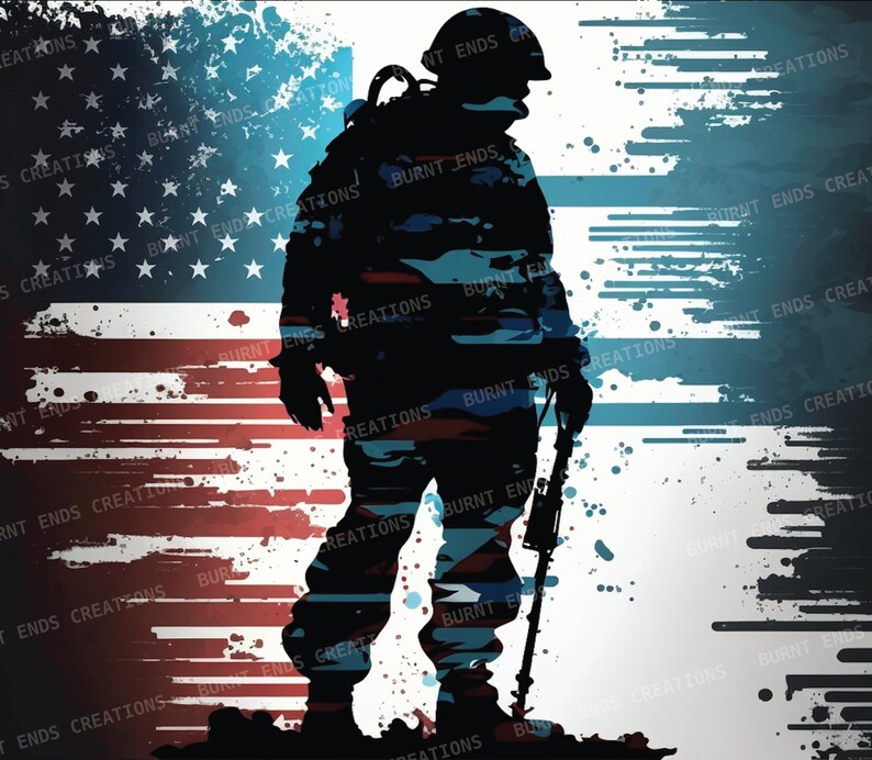 Military Tumbler Wrap Design 20 Oz Skinny Soldier American - Etsy