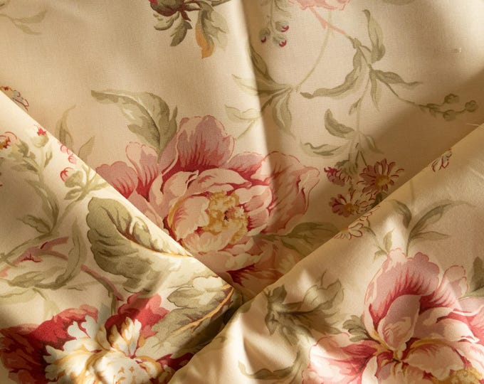 Vintage Waverly Floral Fabric by the Yard - Etsy