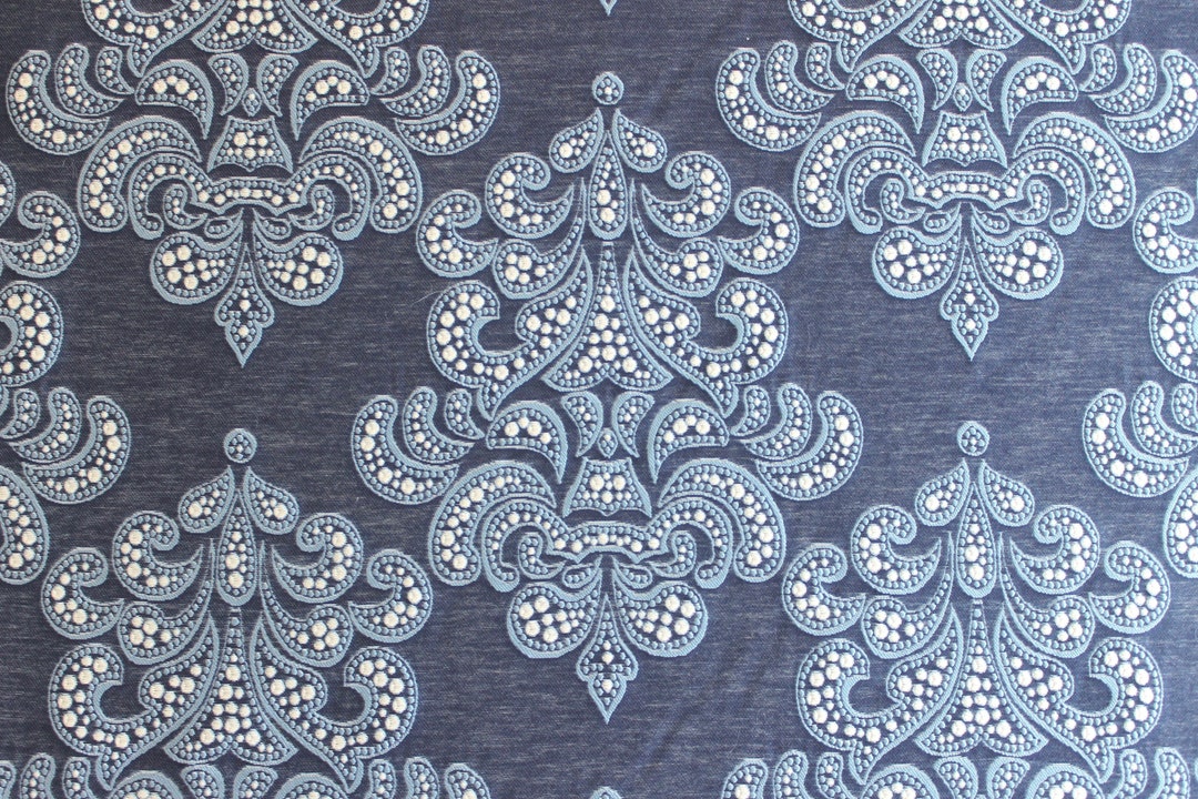 Large Filigree Patterned Fabric by the Yard - Etsy