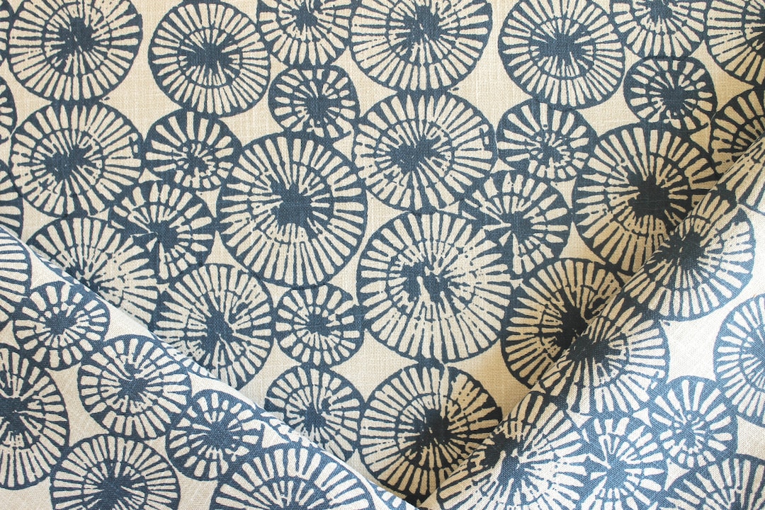 Maxwell Limpet in Deep Sea, Drapery Fabric by the Yard - Etsy