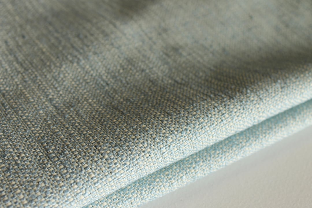 Pale Blue Woven Upholstery Fabric by the Yard - Etsy