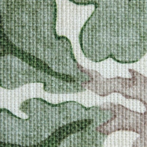 Morris & Co Morris Oak in Forest/cream, Cotton/linen Blend Fabric by ...