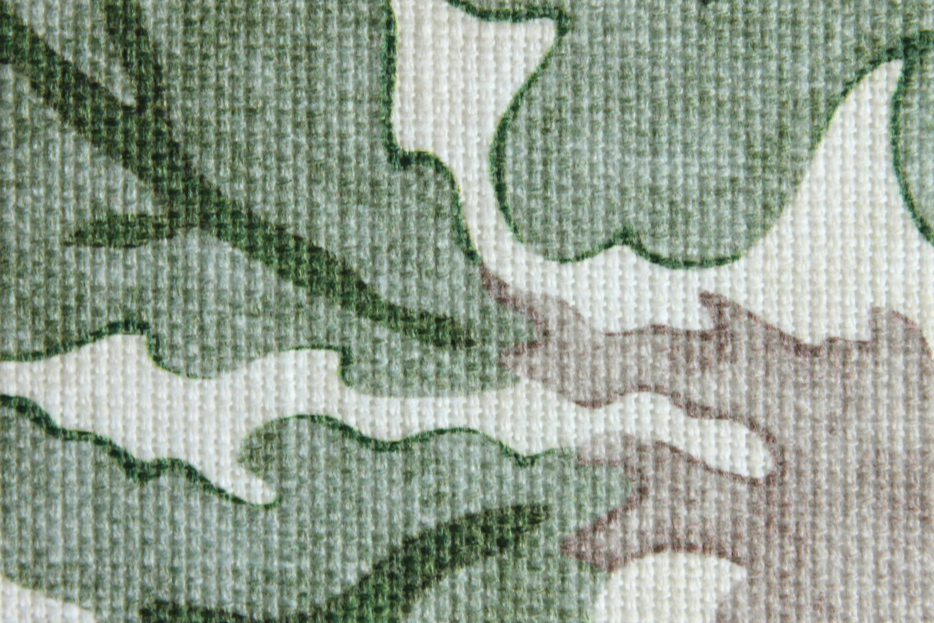Morris & Co Morris Oak in Forest/cream, Cotton/linen Blend Fabric by ...