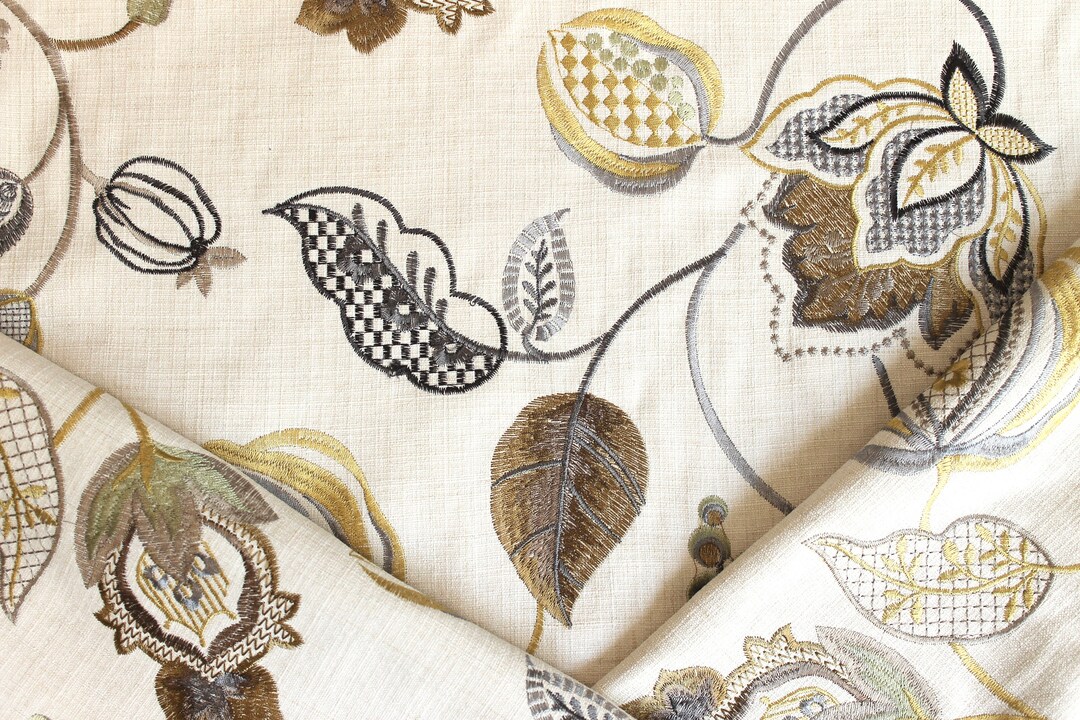 Stout Boardwalk, Embroidered Stout Fabric by the Yard - Etsy