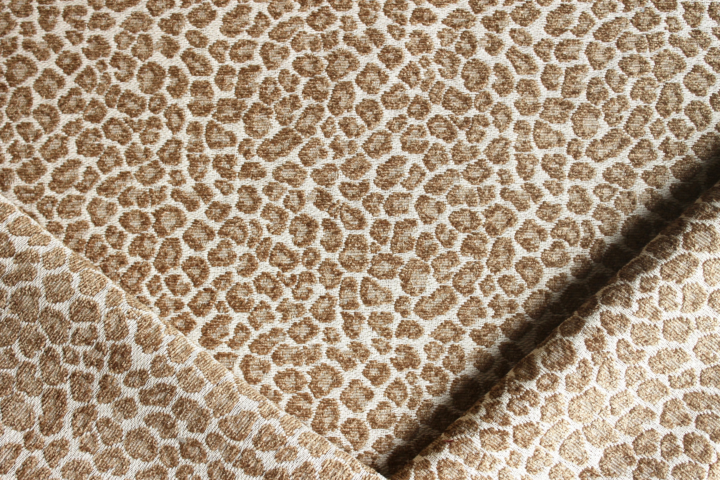 Chenille Leopard Print Upholstery Fabric by the Yard - Etsy
