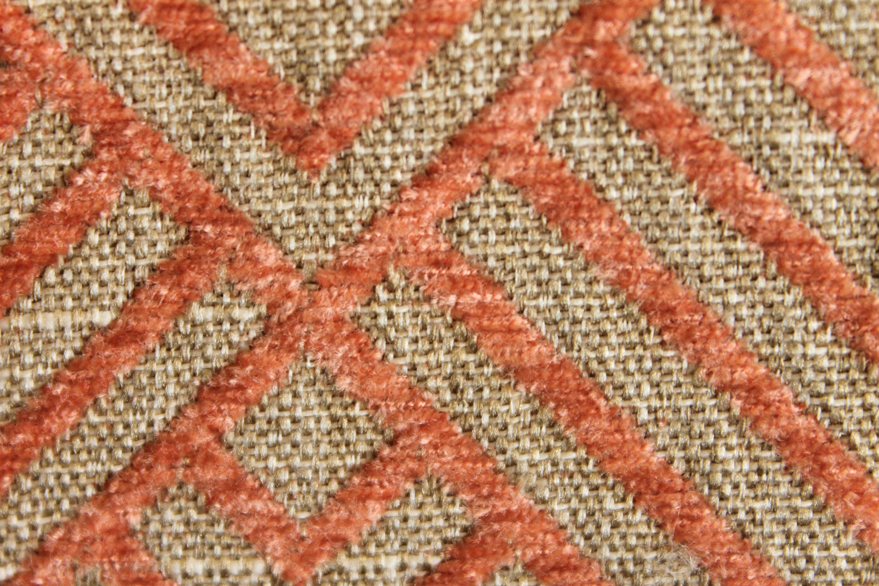 Diamond Pattern Coral Pink Chenille Upholstery Fabric by the Yard - Etsy
