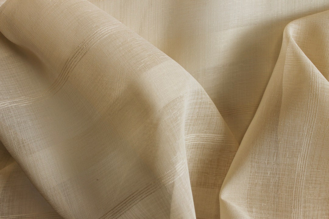 Semi-sheer Light Tan Fabric by the Yard - Etsy