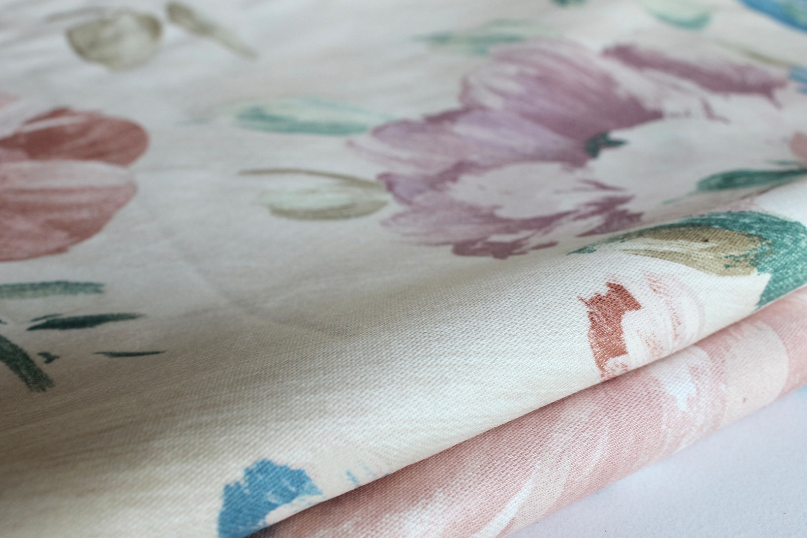 Vintage Large Print Floral Fabric by the Yard - Etsy