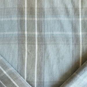 Blue Plaid Linen Fabric by the Yard - Etsy