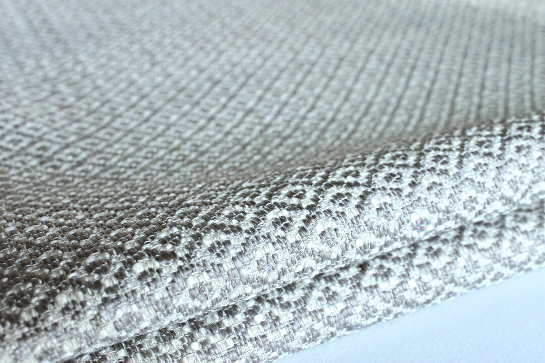 Diamond Patterned Silver Gray Upholstery Fabric by the Yard - Etsy