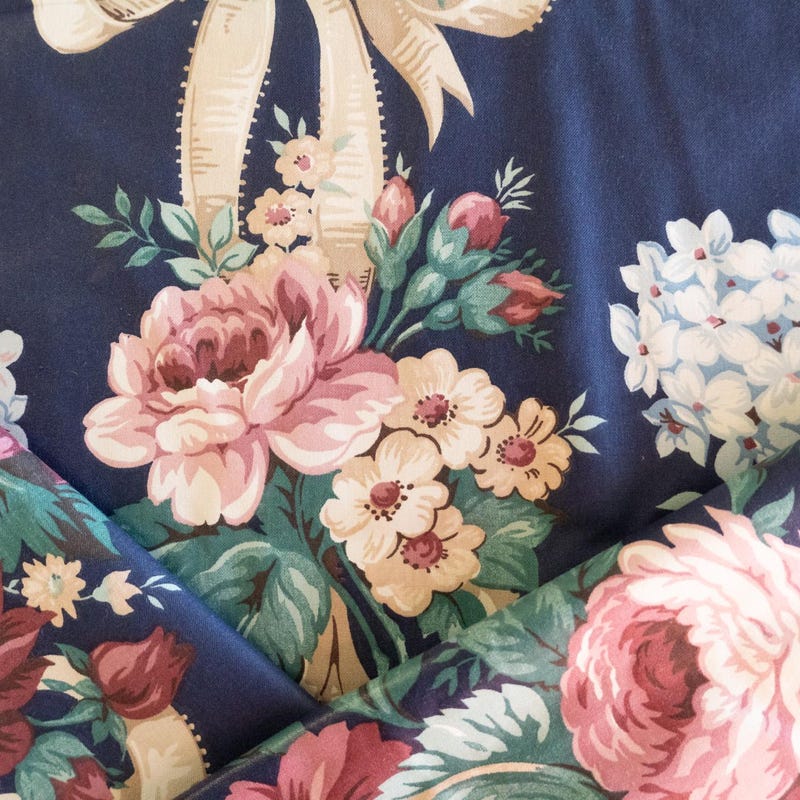 Waverly Blue Fabric - Etsy