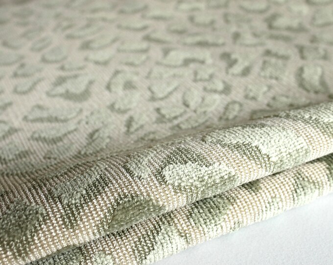 Cowtan and Tout Lynx in Sage, Animal Print Velvet Upholstery Fabric by ...