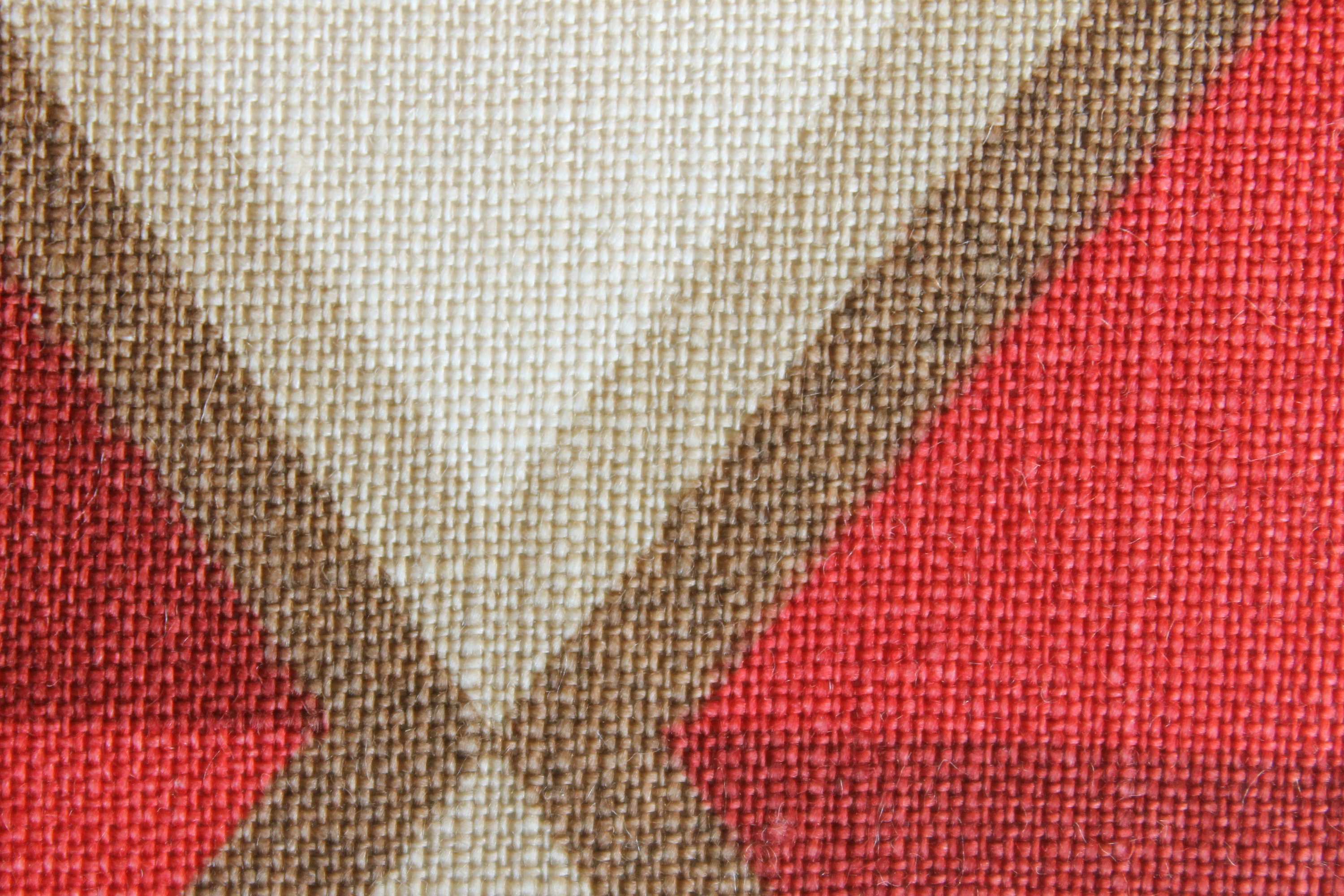 Schumacher Shaded Harlequin in Red, Diamond Patterned Linen Fabric by ...